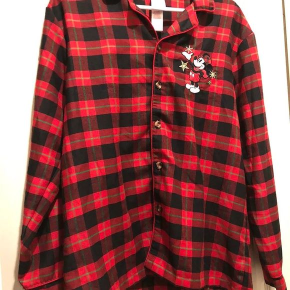 Disney | Tops | Disneyland Tokyo Mickey Flannel Shirt Size Medium ...
